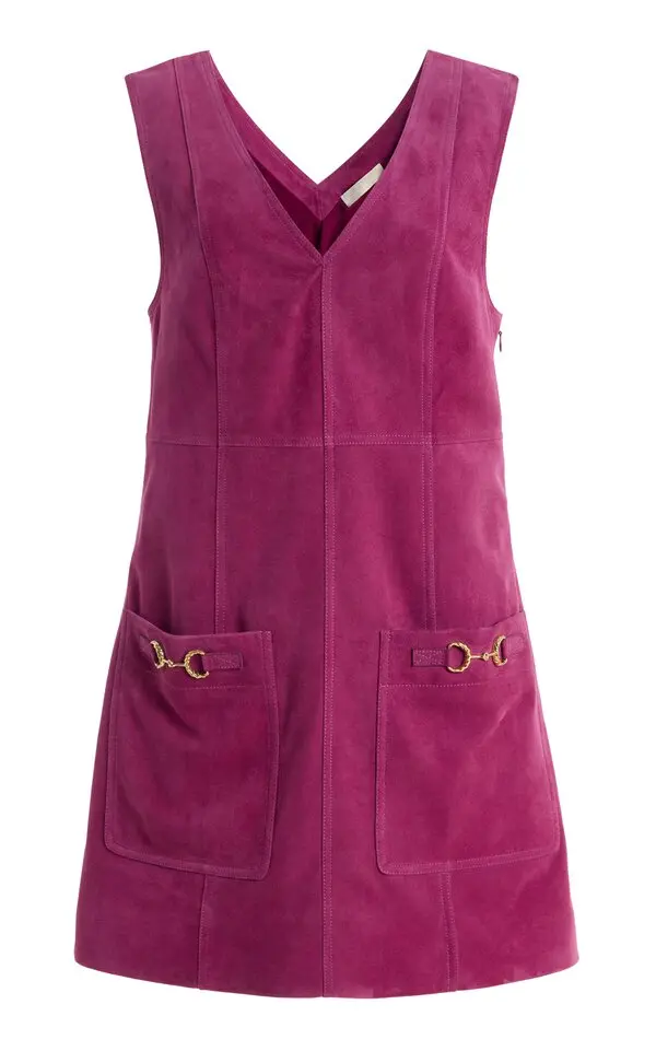 Ulla Johnson Sloane Suede Mini Dress - Purple