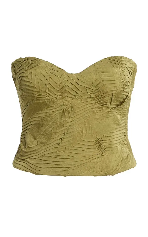 Ulla Johnson Heleen Sweetheart Bustier Top - Green