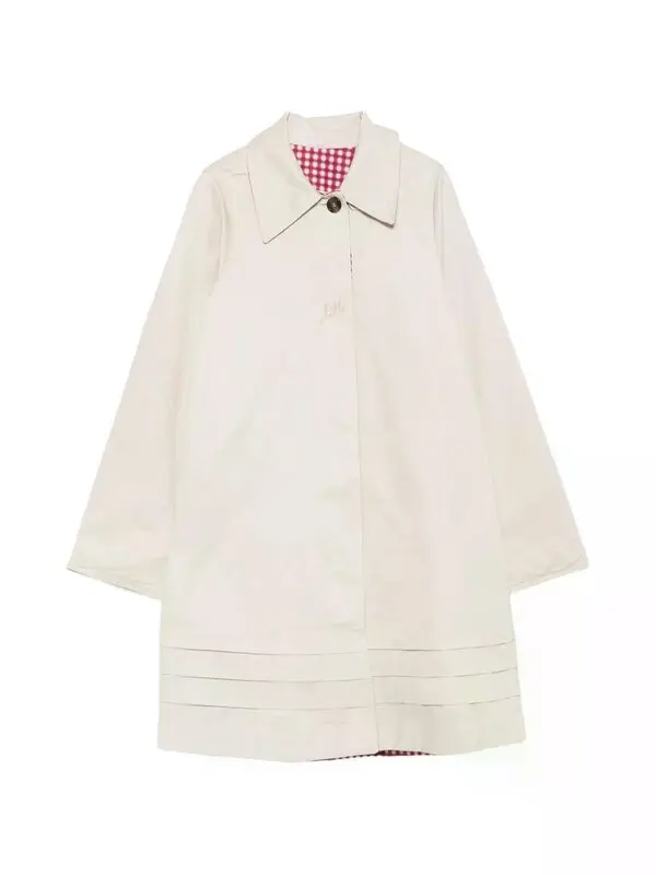 DAMSON MADDER Mercedes Bow-detail Reversible Trench Coat - Neutrals