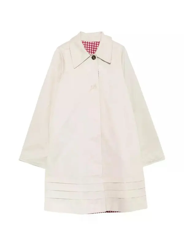 DAMSON MADDER Mercedes Bow-detail Reversible Trench Coat - Neutrals