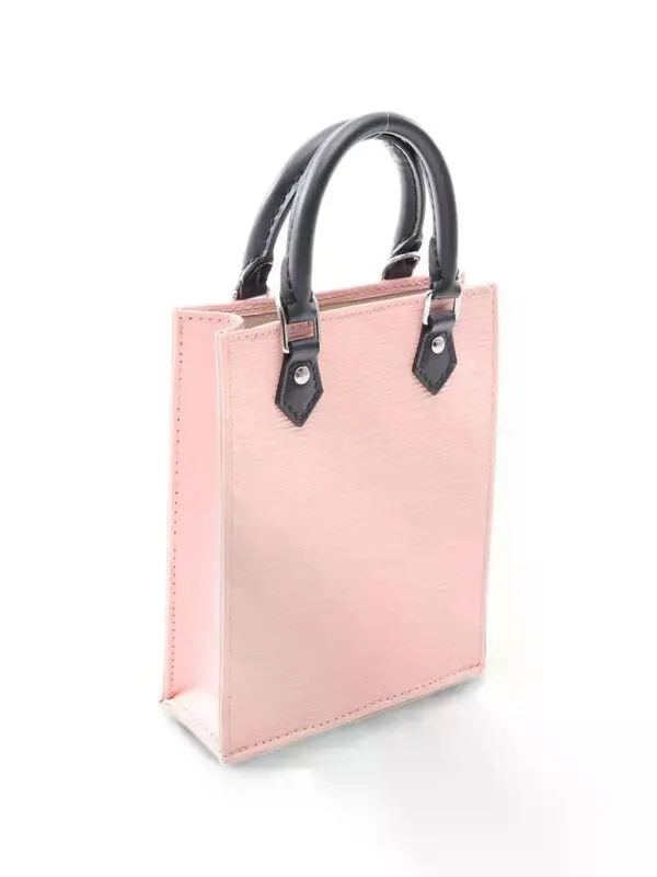 LOUIS VUITTON 2021 Petite Sac Plat Leather Tote Bag - Pink