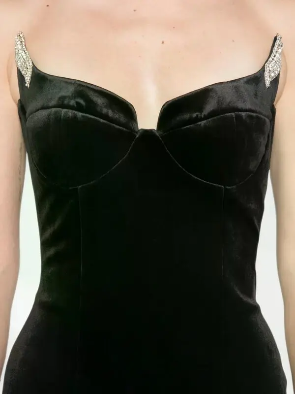 ADAMARIS Embellished Strapless Midi Dress
