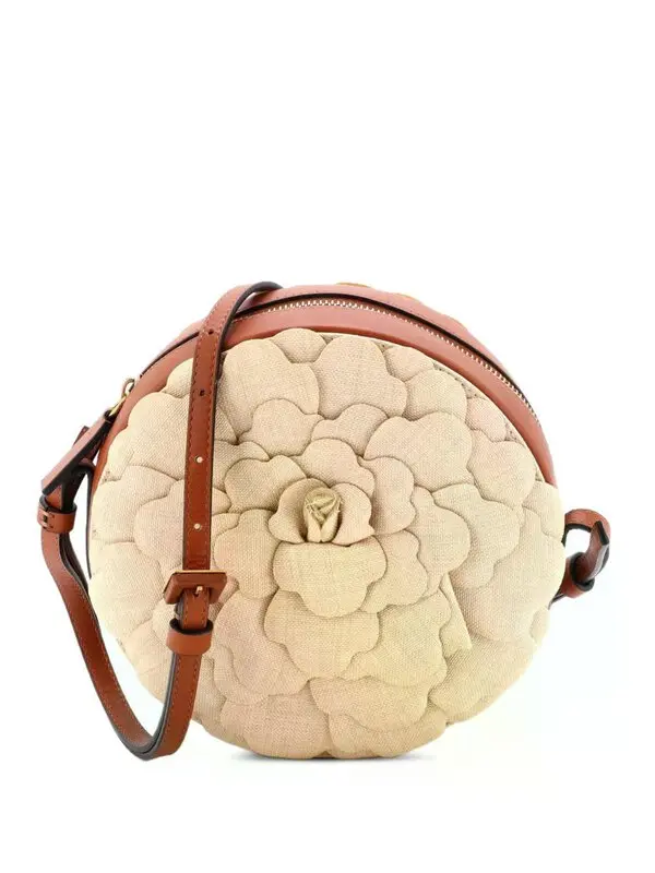 Valentino Garavani Atelier 03 Rose Edition Round Canvas Crossbody Bag - Neutrals