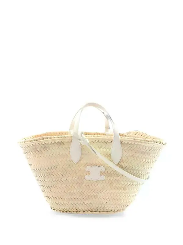 Celine 2020s Triomphe Pannier Tote Bag - Neutrals