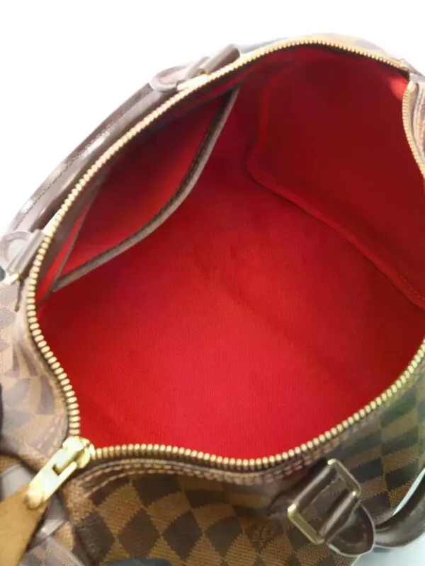 LOUIS VUITTON 2008 30 Speedy Damier Ébène Duffle Bag - Brown