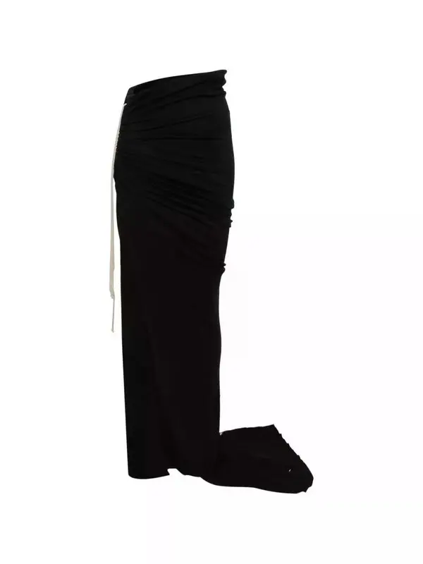 Rick Owens Edfu Ruched Maxi Skirt - Black