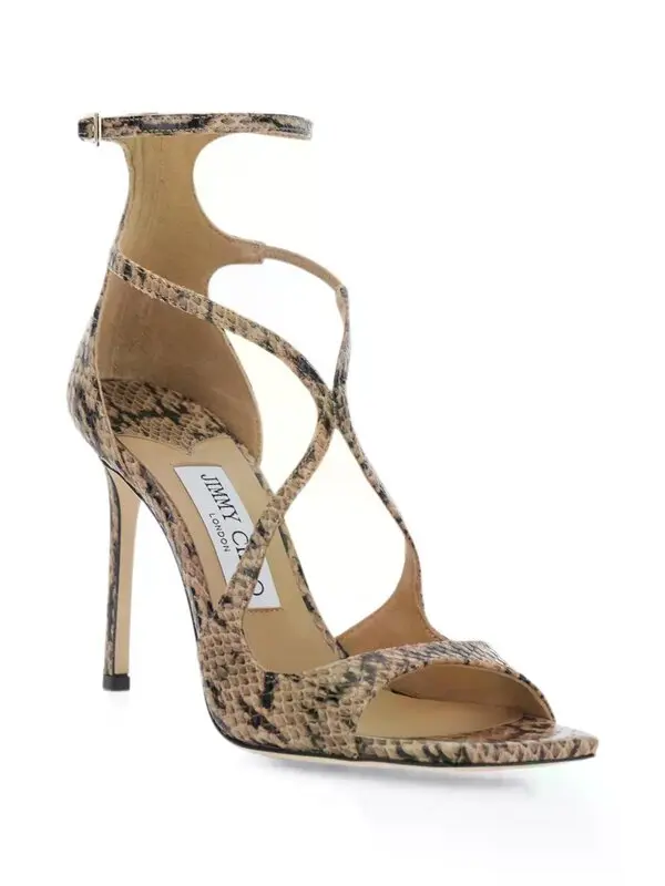 JIMMY CHOO Azia Snake-print Heeled Sandals