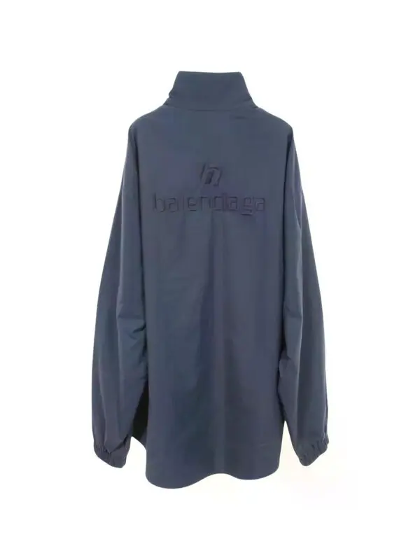 Balenciaga 2010s Logo-embroidered Lightweight Jacket - Blue