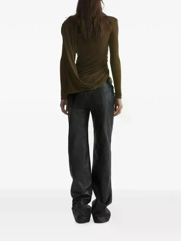 MUGLER Low-waist Leather Trousers