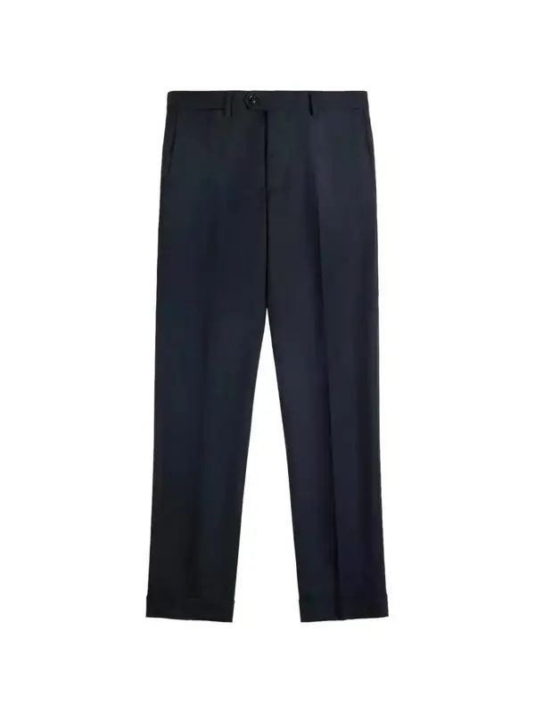 FAY Slim-fit Virgin Wool Trousers - Blue