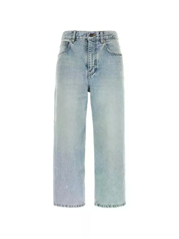 Balenciaga Jackie Capri Distressed Faded-effect Jeans - Blue