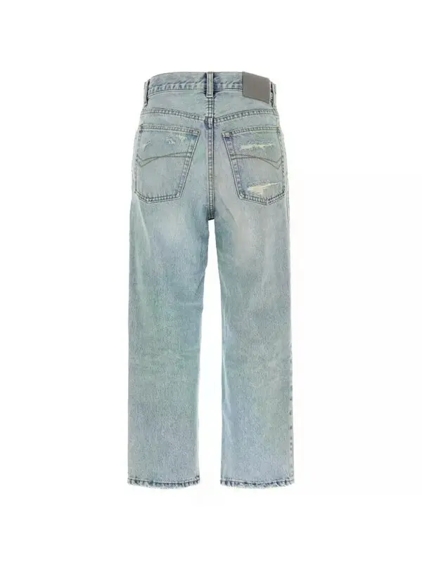 Balenciaga Jackie Capri Distressed Faded-effect Jeans