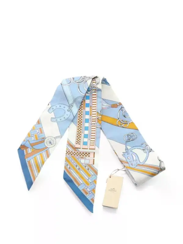 Hermès 2010s Brides Et Gris-gris Twilly Scarf