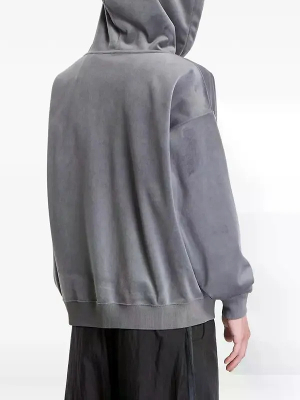 Y3 Velvet Zip-up Hoodie