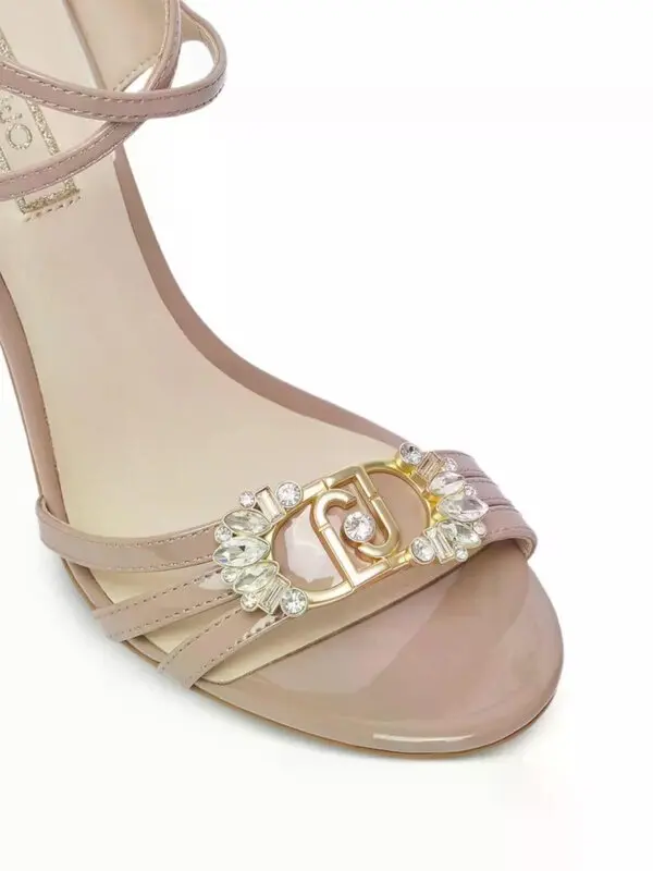 Liu Jo Crystal-embellished Leather Sandals