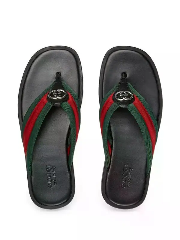 Gucci Web-stripe Interlocking G Sandals