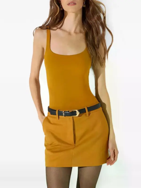 Elisabetta Franchi Leather Belt With Logo Detail