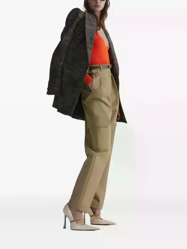 MUGLER Cashmere V-neck Knit Top