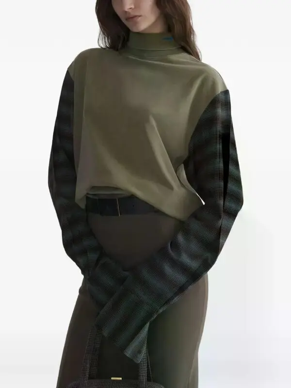 MUGLER Shirt Sleeves T-shirt - Green