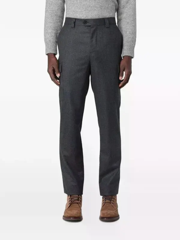 Brunello Cucinelli Virgin-wool Cargo Pants - Grey