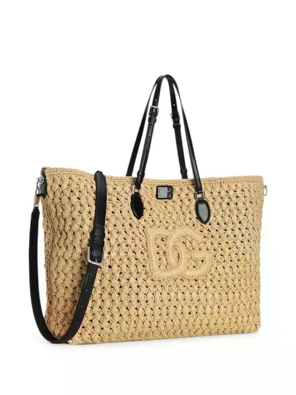 Dolce & Gabbana Atene Raffia Shopping Bag