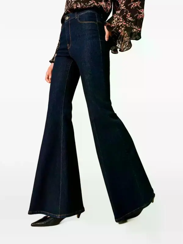 TWINSET Belt-loop Flared Jeans