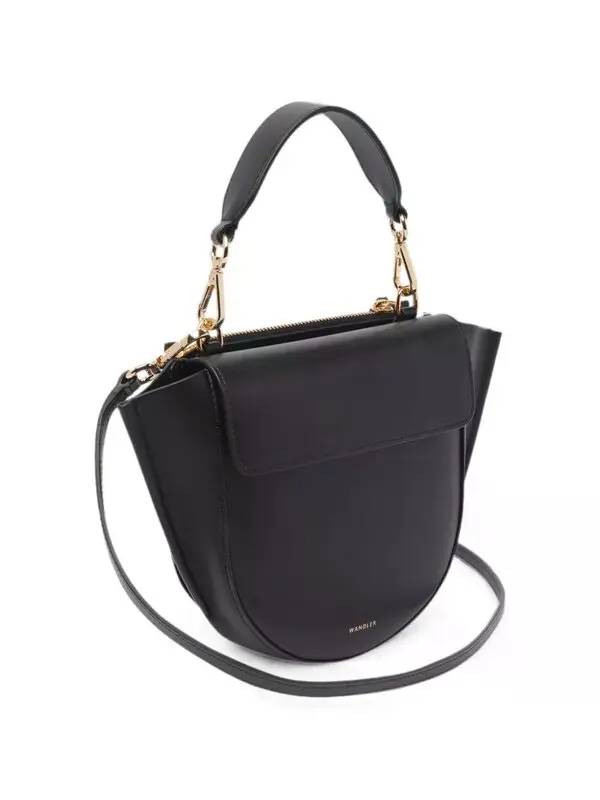 WANDLER Mini Hortensia Leather Clutch Bag