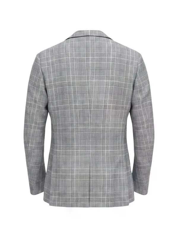 Isaia Prince Of Wales Check Blazer