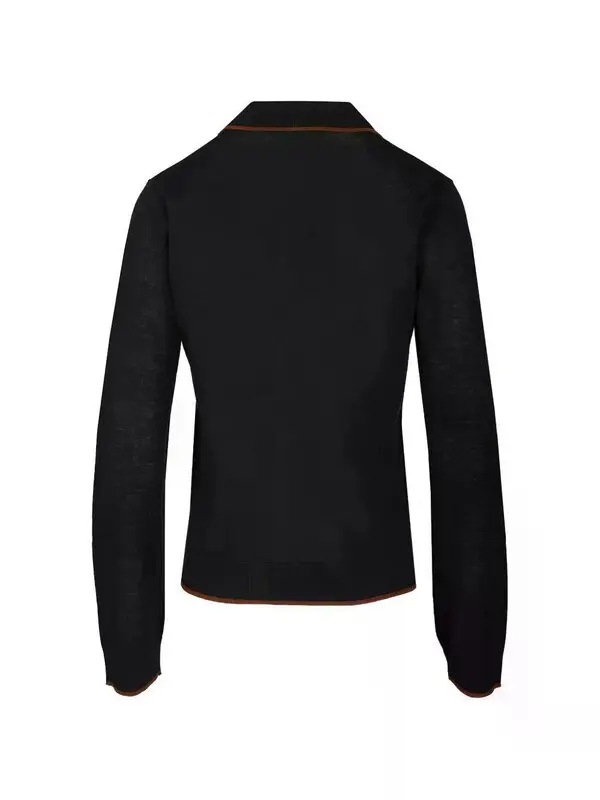 Max Mara Pointed-collar Cardigan - Black