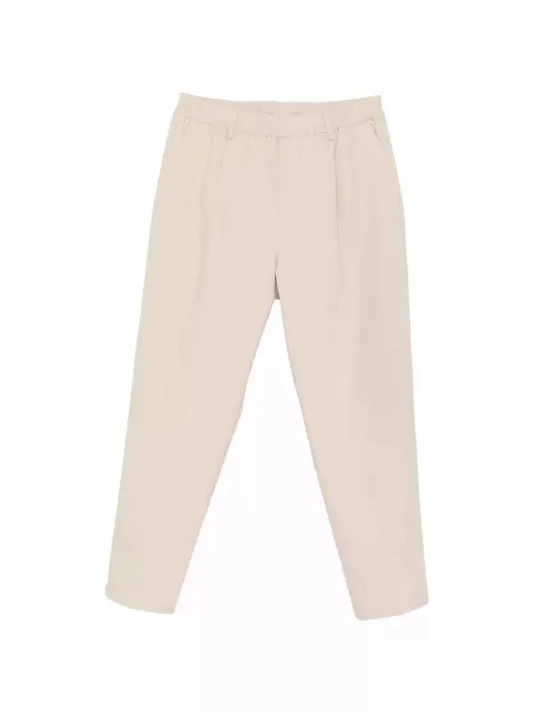 Eleventy Pleated Elasticated-waistband Trousers - Neutrals
