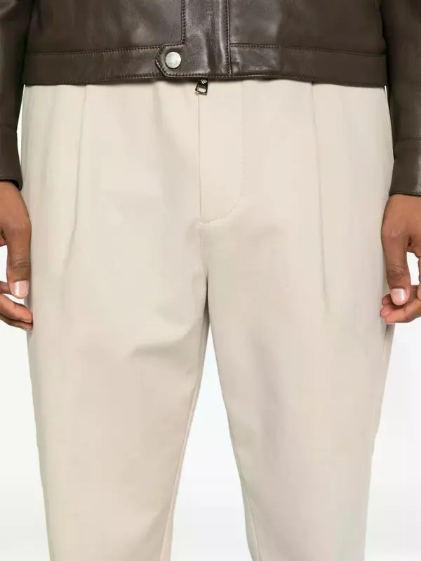 Eleventy Pleated Elasticated-waistband Trousers