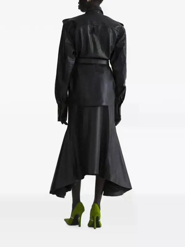MUGLER Leather Military Shirt
