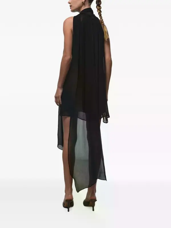 CAYET Mia Asymmetric Draped Mini Dress