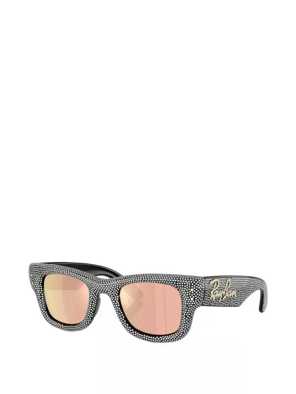 Ray-ban Wayfarer Puffer Crystal-embellished Sunglasses - Grey