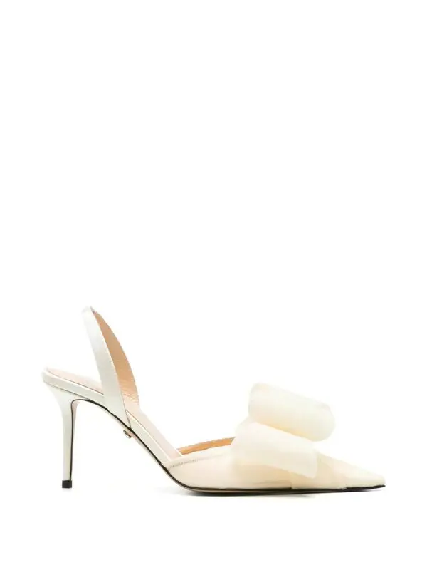Mach & Mach Bow-detail Slingback Pumps - Neutrals