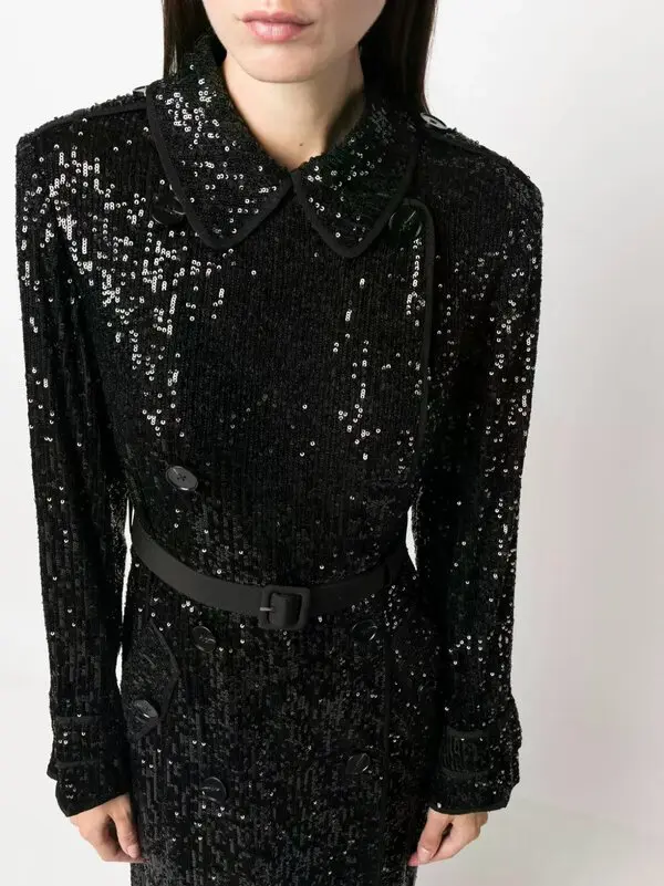 SELF-PORTRAIT Sequined Embellishment Coat