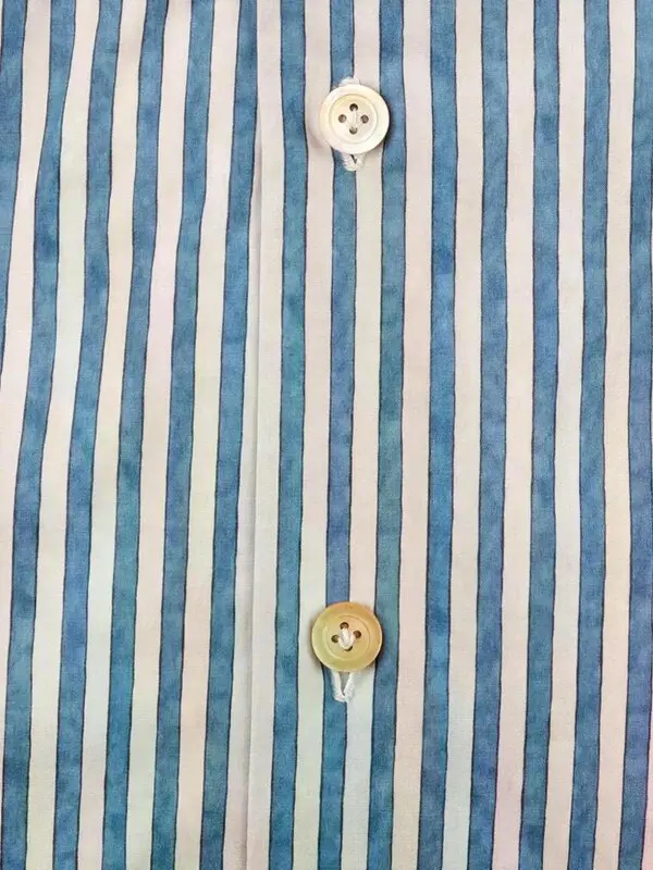 Kiton Vertical-stripe Spread-collar Shirt