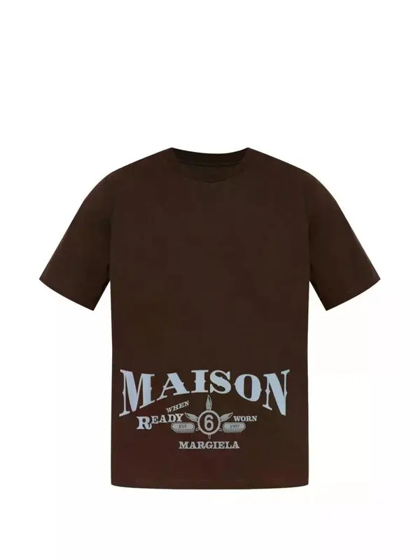 MAISON MARGIELA Logo-print T-shirt - Brown