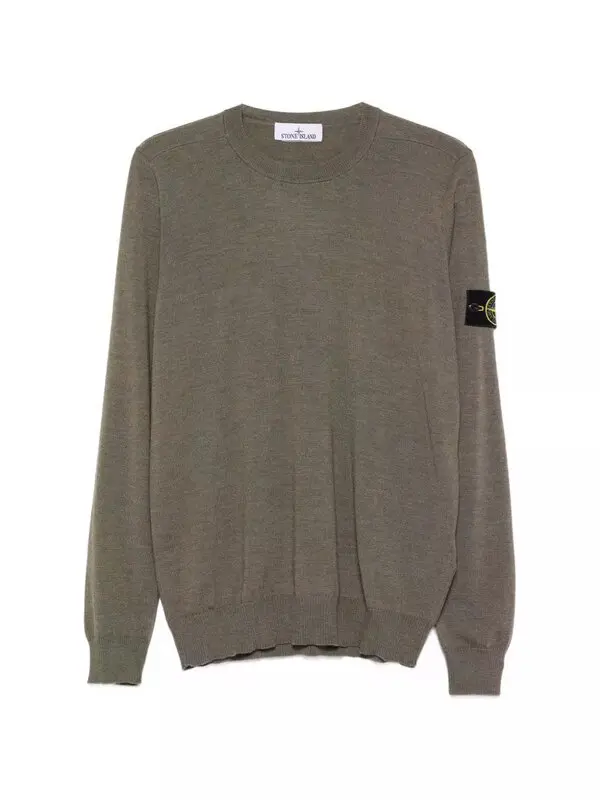 Stone Island Logo-patch Crew-neck Sweater