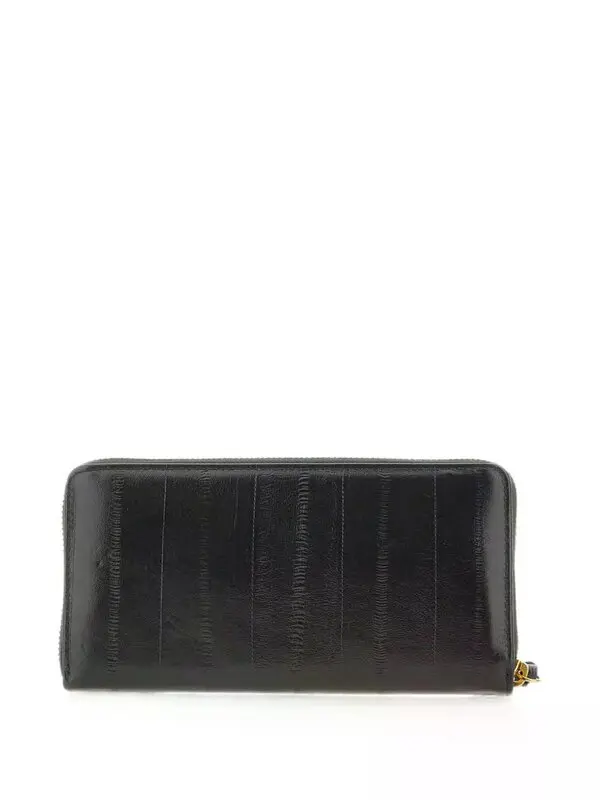 GIANNI CHIARINI Eel Knotted Leather Wallet - Black