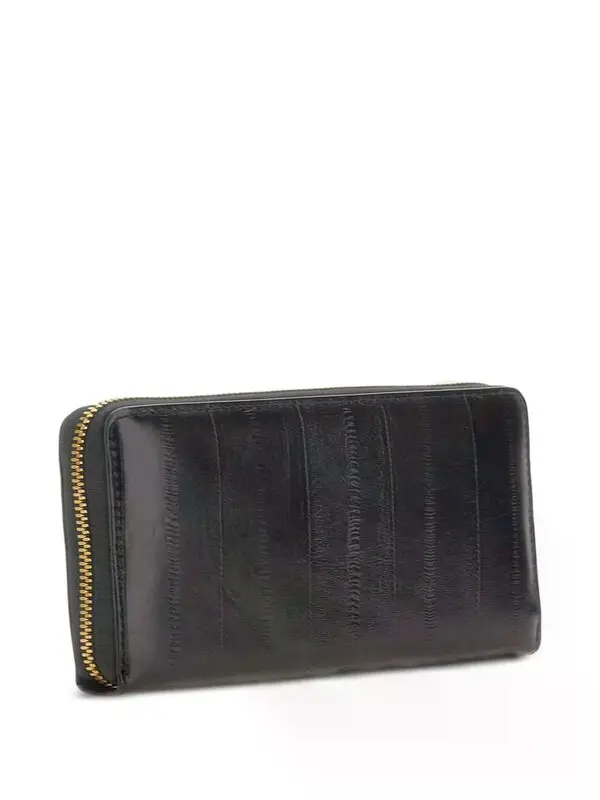 GIANNI CHIARINI Eel Knotted Leather Wallet - Black