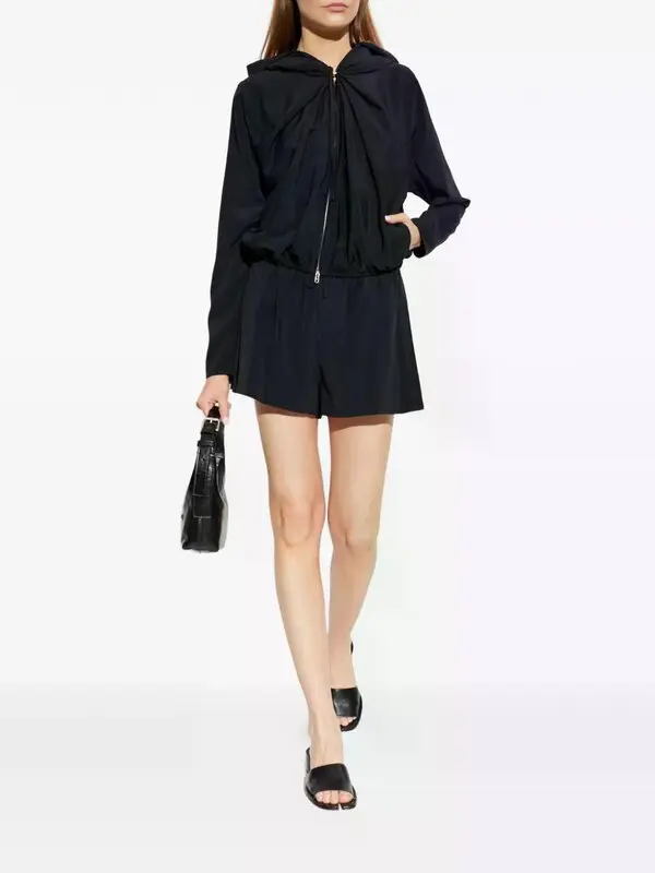 Alexander Wang Drawstring-waist Silk-blend Shorts - Black