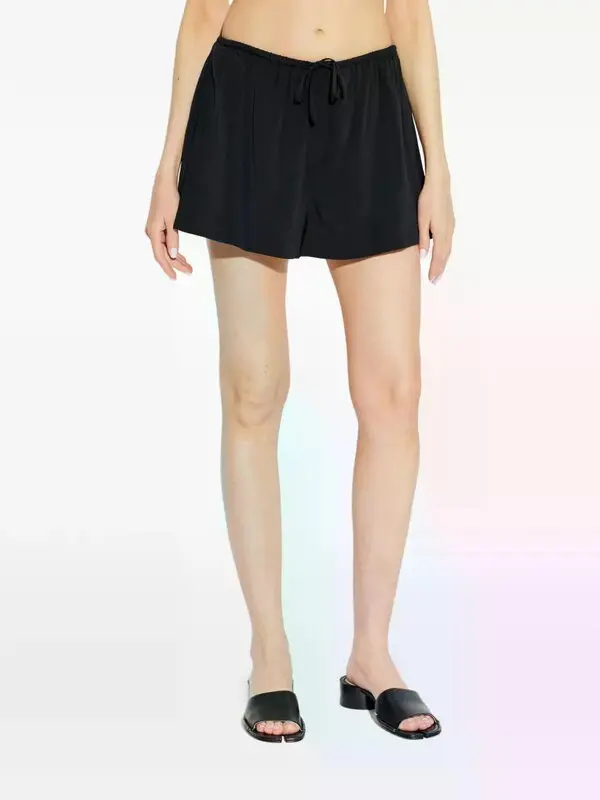 Alexander Wang Drawstring-waist Silk-blend Shorts
