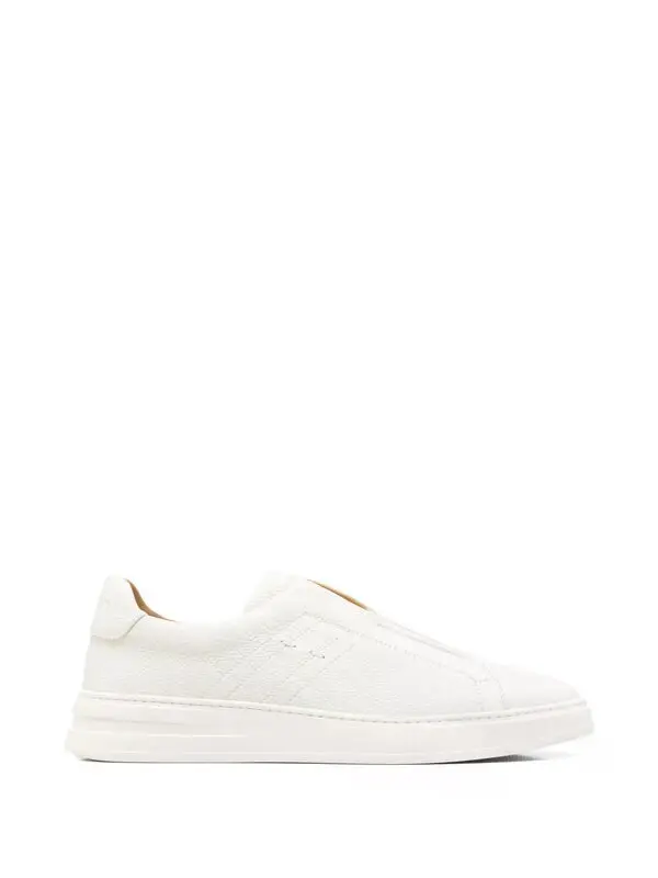 HENDERSON BARACCO Grainy Leather Sneakers - White
