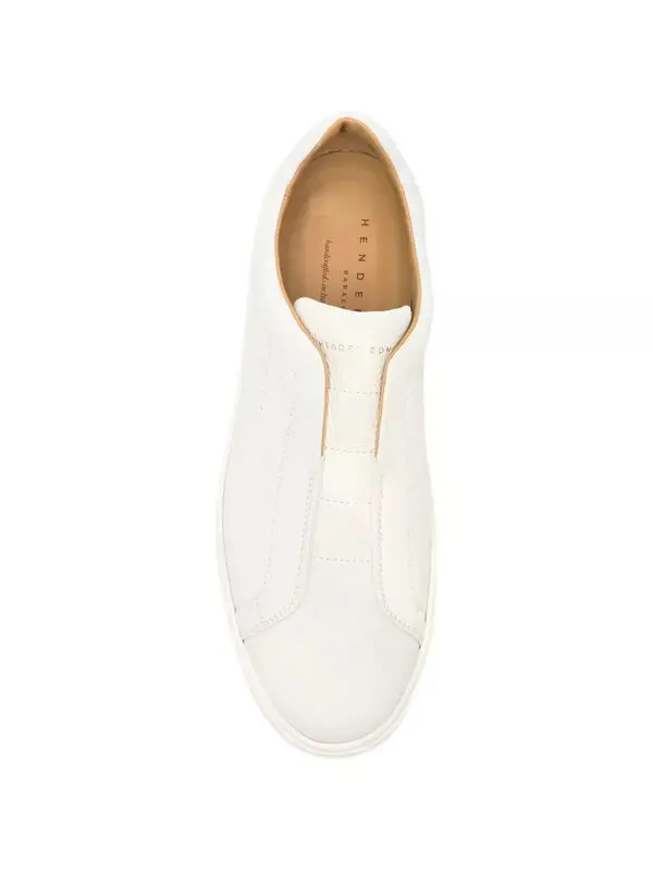 HENDERSON BARACCO Grainy Leather Slip-on Sneakers