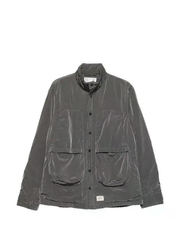 RANRA Button-up High-neck Jacket - Grey