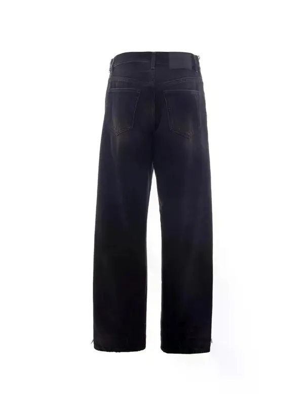 HAIKURE Zip-detail Straight-leg Jeans - Black