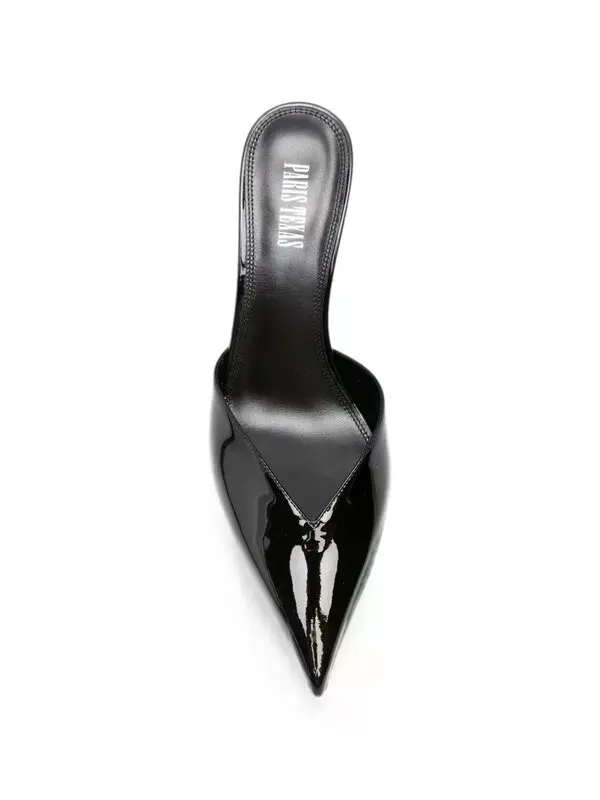 Paris Texas Lidia Patent-leather Pointed-toe Mules - Black