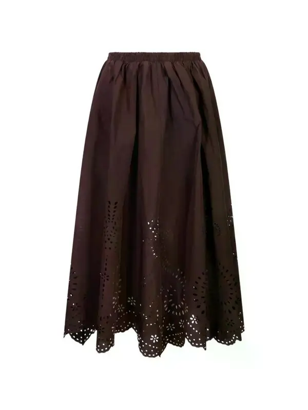 MEIMEIJ Broderie-anglaise Skirt - Brown