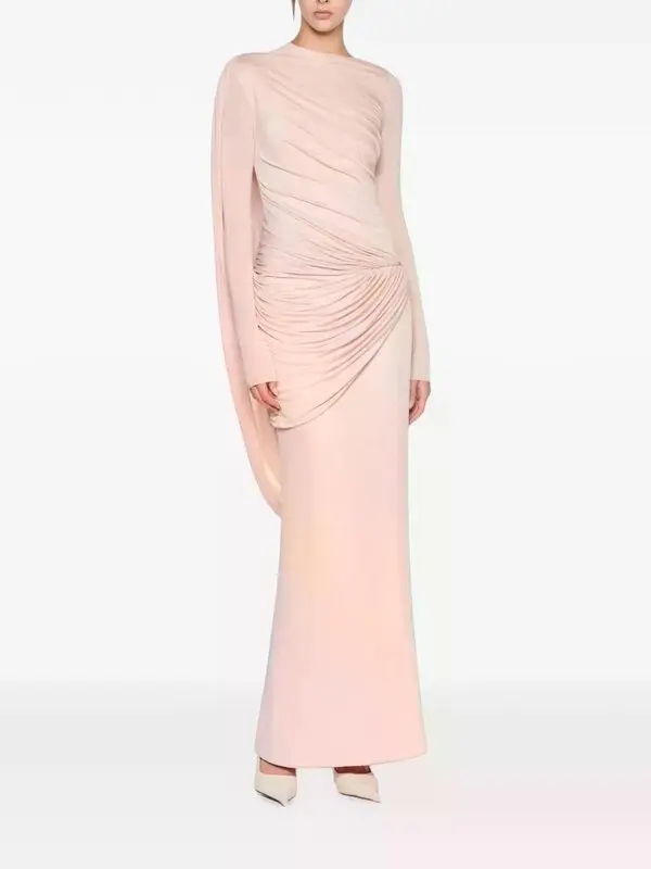 CHATS BY C.DAM Asymmetrical Draped Maxi Dress